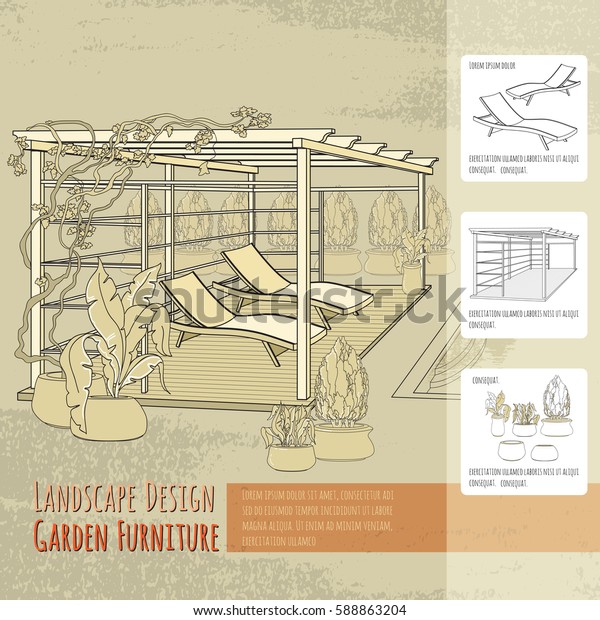 Vector Illustration Hand Drawn Lounge Chairs Stock Vector (Royalty Free ...