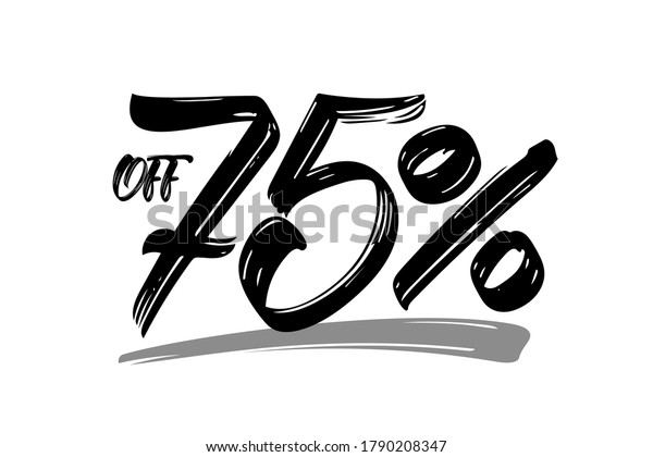 Vector Illustration Hand Drawn Numbers 75 Stock Vector (Royalty Free ...