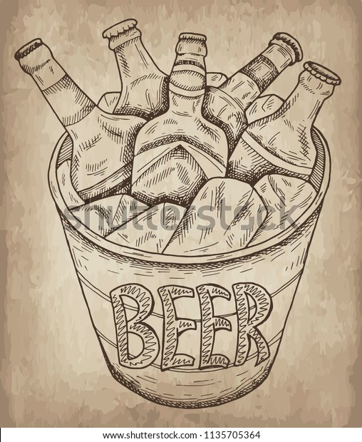 Vector Illustration Hand Drawn Sketch Bucket Stock Vector (Royalty Free ...