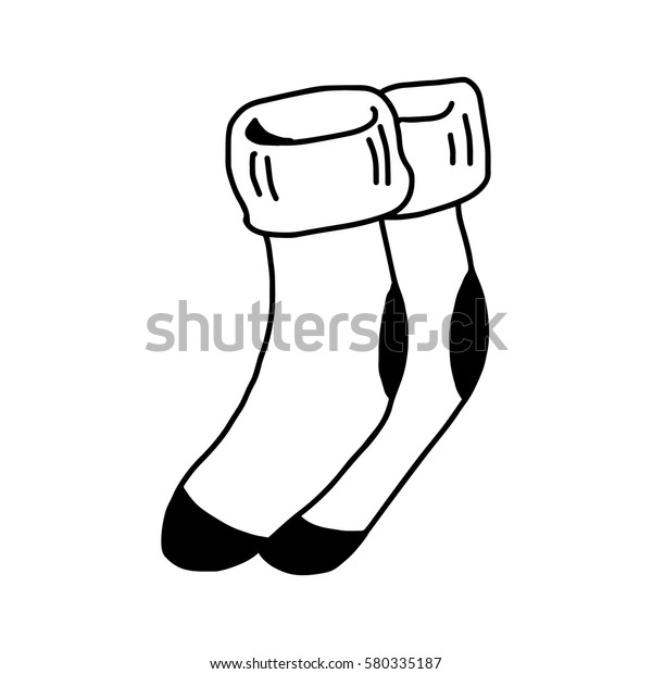 Vector Illustration Hand Drawn Sketch Socks Stock Vector (Royalty Free ...
