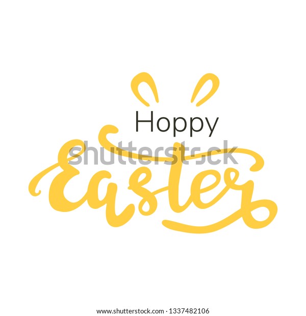Vector Illustration Hand Drawn Yellow Lettering Stock Vector (Royalty ...