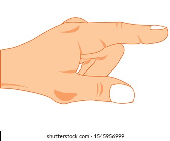 Vector Illustration Hand Extended Index Fingers: vector de stock (libre ...