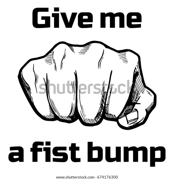 Vector Illustration Hand Fist Front View Stock Vector (Royalty Free ...
