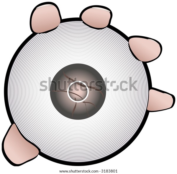 Vector Illustration Hand Holding Cd Stock Vector (Royalty Free) 3183801 ...