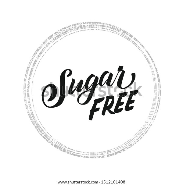 Vector Illustration Hand Lettering Calligraphy Sugar: เวกเตอร์สต็อก ...