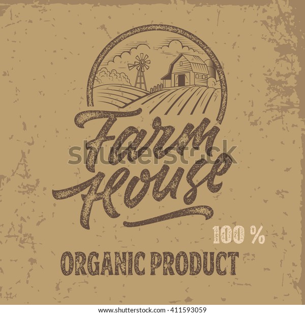 Vector Illustration Hand Made Vintage Farm Stock Vector (Royalty Free ...