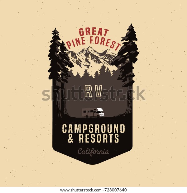 Vector Illustration Hand Made Vintage Rv Stock Vector (Royalty Free ...