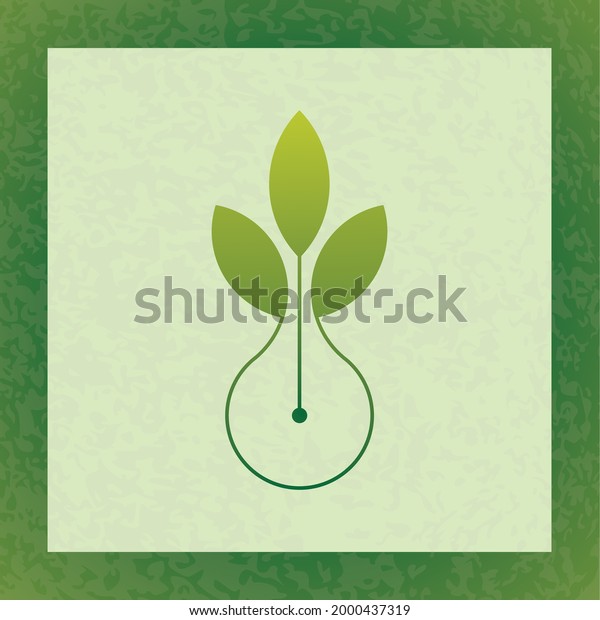 Vector Illustration Hand Plant Sprout Symbol Stock Vector (Royalty Free ...
