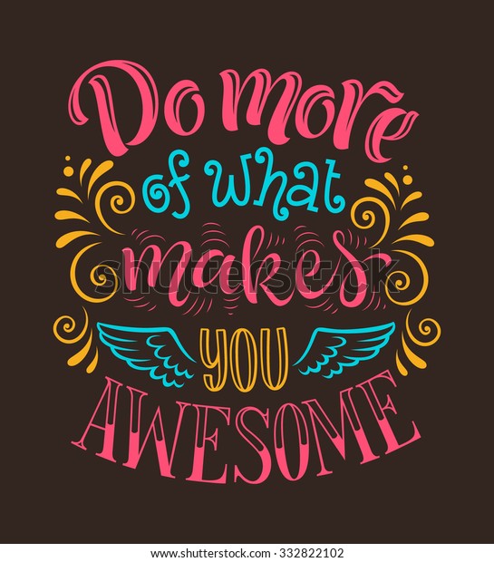 Vector Illustration Handdrawn Lettering Do More Stock Vector (Royalty ...