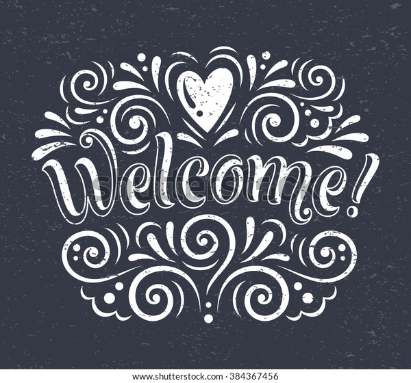 Vector Illustration Handdrawn Lettering On Texture Stock Vector ...