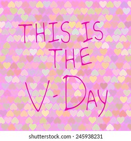 Vector Illustration Handdrawn Words This Vday Stock Vector (Royalty ...
