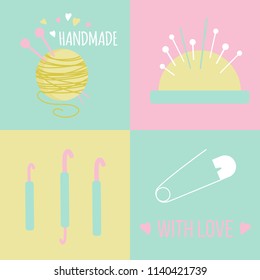 Vector Illustration Handmade Stock Vector (Royalty Free) 1140421739 ...