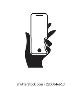 Vector Illustration Handphone Mans Hand Isolated Stock Vector (Royalty ...