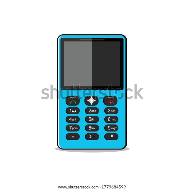 Vector Illustration Handphone White Background Stock Vector (Royalty ...