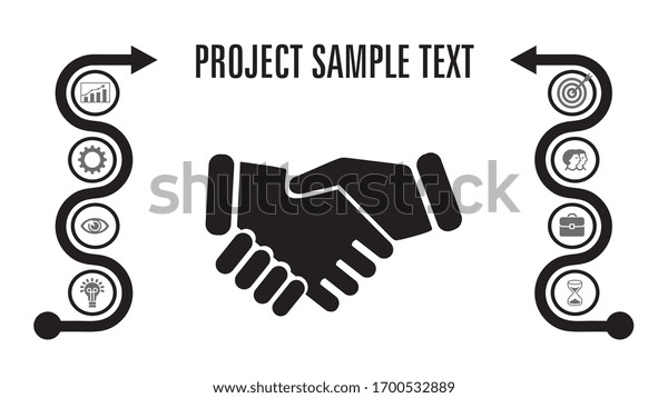 Vector Illustration Handshake Arrows Symbols Eps10 Stock Vector ...