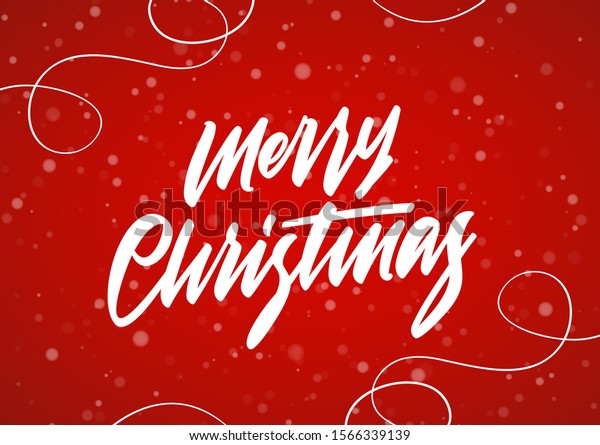 Vector Illustration Handwritten Calligraphic Lettering Merry Stock ...