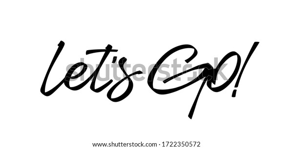 Ilustración vectorial. Letras manuscritas de Let's: vector de stock ...