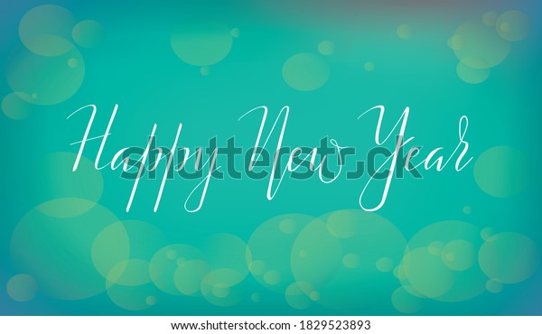 Vector Illustration Handwritten Letters Happy New Stock Vector (Royalty ...