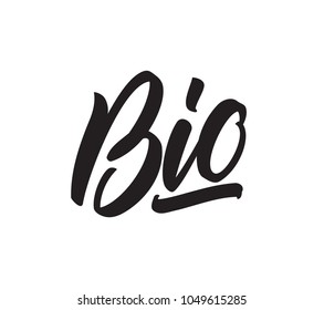 Vector Illustration Handwritten Type Lettering Bio Stock Vector ...