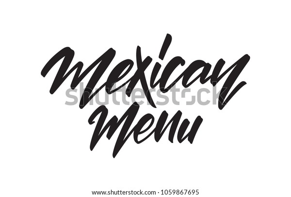 Vector Illustration Handwritten Type Lettering Mexican Stock Vector ...