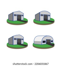 Vector Illustration Hangar Temporary Storage Tent Stock Vector (Royalty ...
