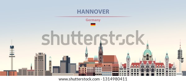 Vector Illustration Hannover City Skyline On Stock Vector (Royalty Free ...