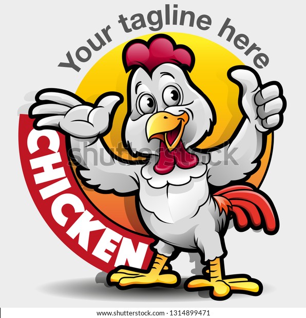 Vector Illustration Happy Chicken Symbol Stock Vector (Royalty Free ...