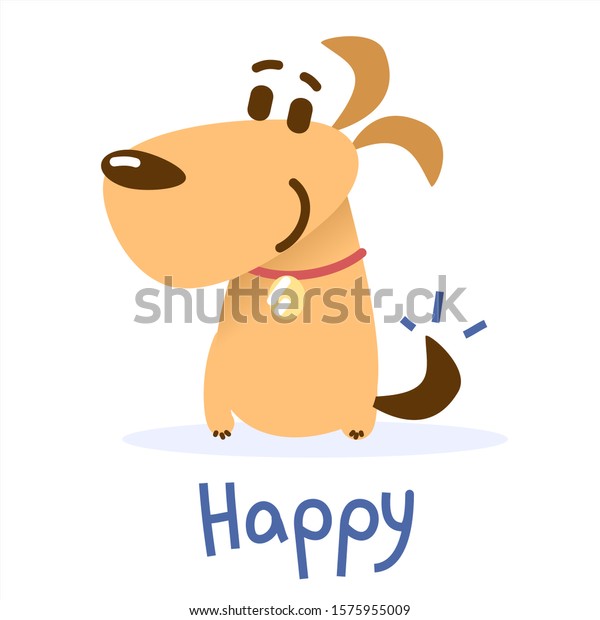 Vector Illustration Happy Cute Orange Color Stock Vector (Royalty Free ...