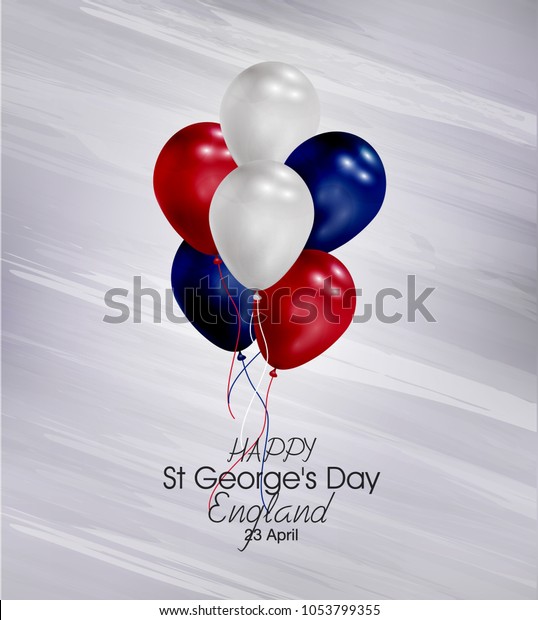 Vector Illustration Happy England St Georges Stock Vector (Royalty Free ...