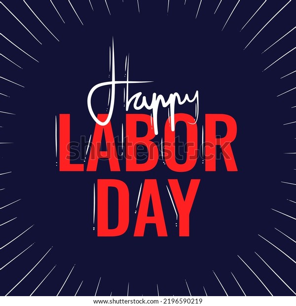 Vector Illustration Happy Labor Day Comics Stock Vector (Royalty Free ...