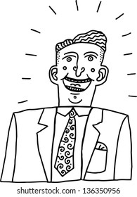 Vector Illustration Happy Man Stock Vector (Royalty Free) 136350956 ...