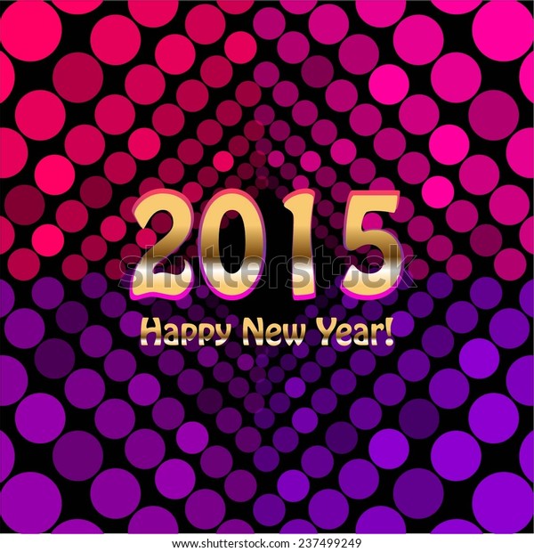 Vector Illustration Happy New Year Bright Stock Vector Royalty Free