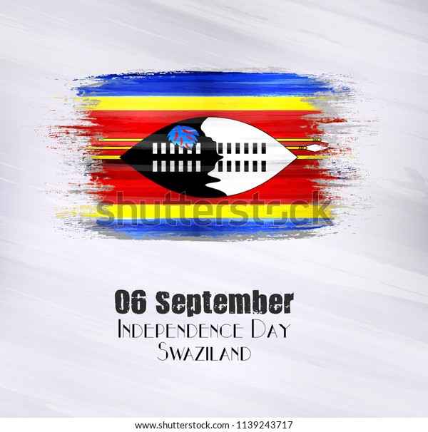 Vector Illustration Happy Swaziland Independence Day Stock Vector ...