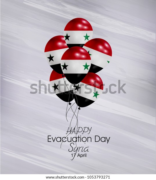 Vector Illustration Happy Syria Evacuation Day Stock Vector (Royalty ...