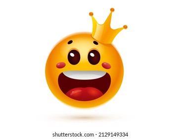 Vector Illustration Happy Yellow Color Smile Stock Vector (Royalty Free ...