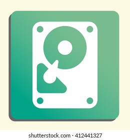 Vector Illustration Hard Drive Sign Icon Stock Vector (Royalty Free ...
