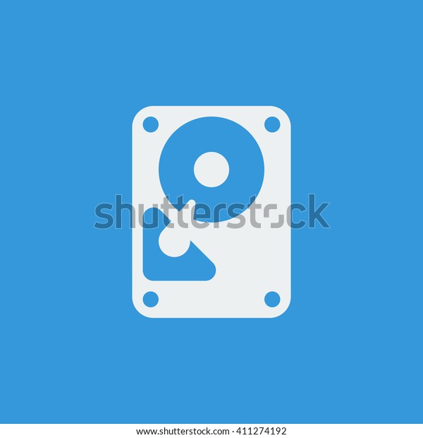 Vector Illustration Hard Drive Sign Icon Stock Vector (Royalty Free ...