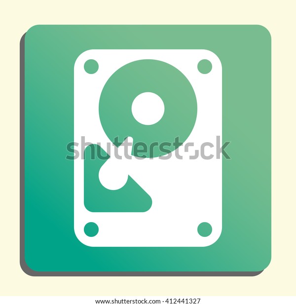 Vector Illustration Hard Drive Sign Icon Stock Vector (Royalty Free ...