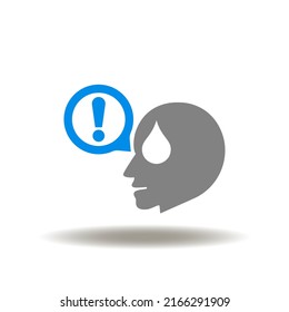 Vector Illustration Head Drop Disorder Speech Stock Vector (Royalty ...