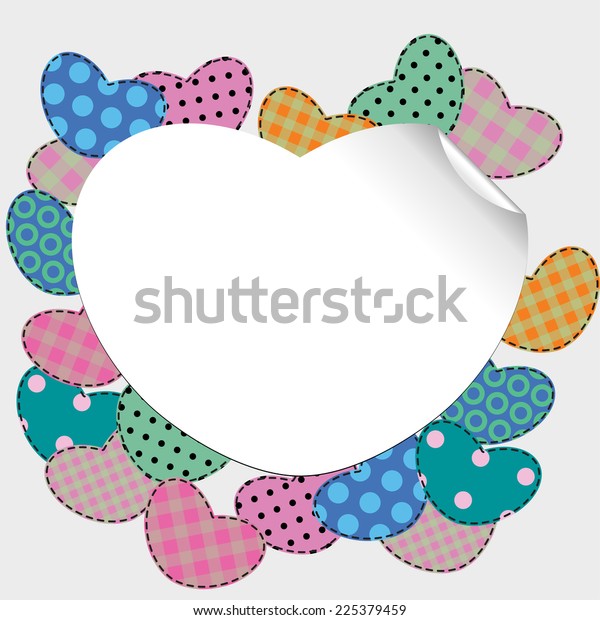 Vector Illustration Heart Shape Place Text Stock Vector (Royalty Free ...