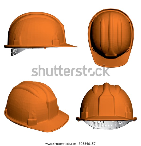Vector Illustration Helmet Protect Head Working Stock Vector (Royalty ...