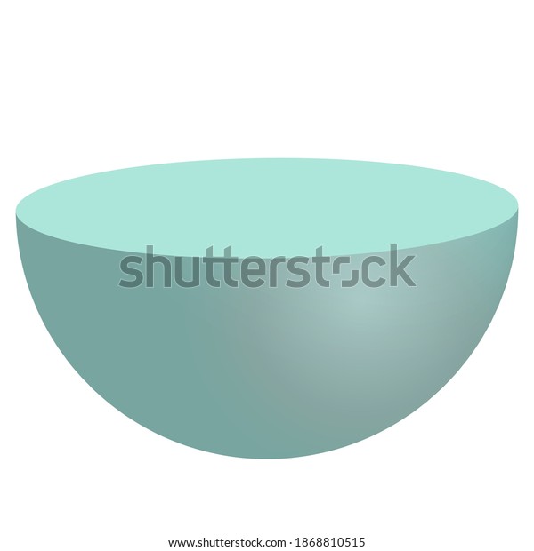 Vector Illustration Hemisphere Isolated On White Stock Vector (Royalty ...