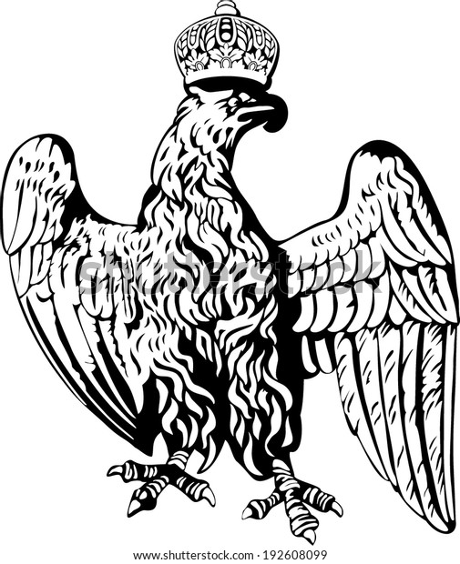 Vector Illustration Heraldic Bird On White Stock Vector (Royalty Free ...