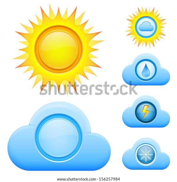 Vector Illustration High Quality Weather Icons Stock Vector (Royalty ...