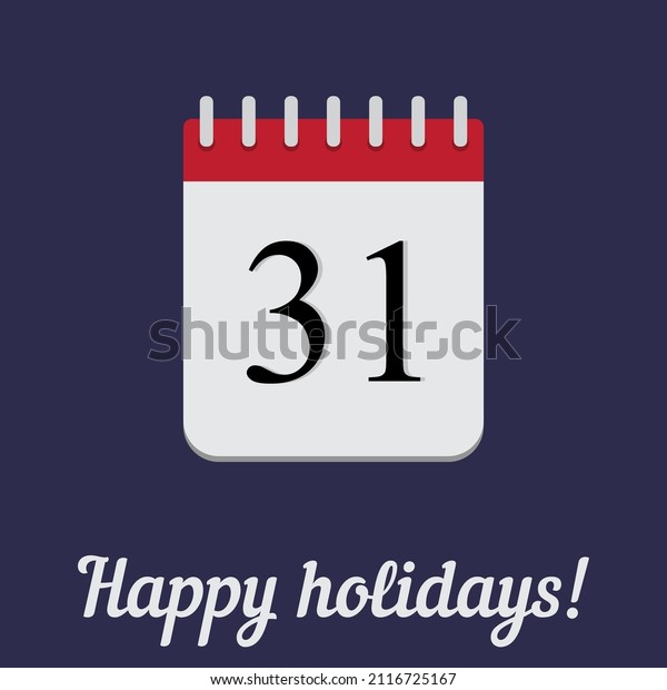 Vector Illustration Holiday Calendar Vector Illustration Stock Vector ...