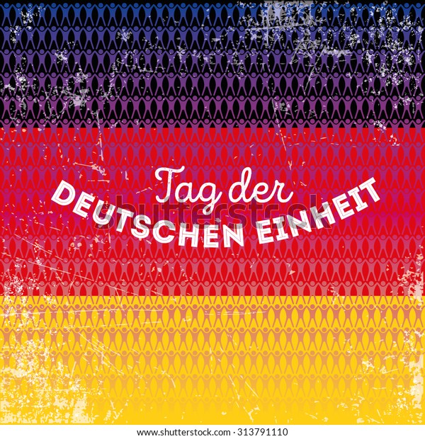 Vector Illustration Holiday Germany Tag Der Stock Vector (Royalty Free ...