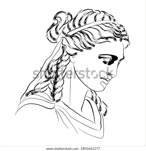 Vector Illustration Home Goddess Hestia Isolated Stock Vector (Royalty ...