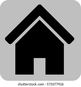 Vector Illustration Home Icon Black Stock Vector (Royalty Free ...