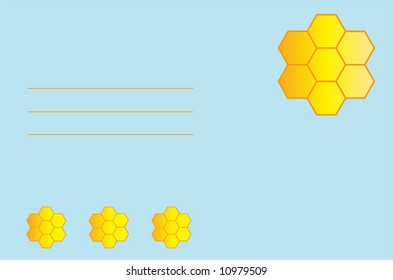 Vector Illustration Honeycomb Post Mail Background Stock Vector ...