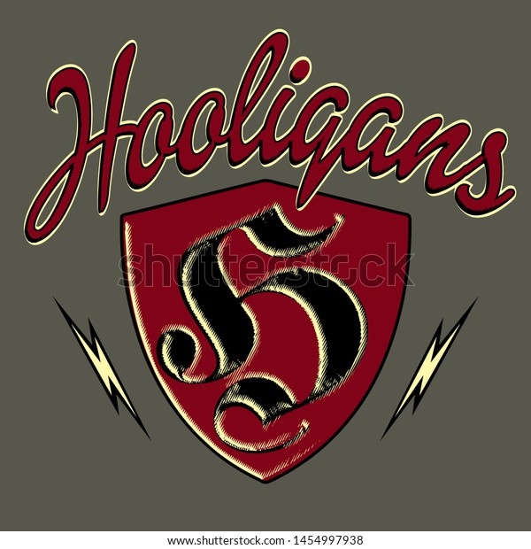 Vector Illustration Hooligan Soccer Logo Design Stock Vector (Royalty ...